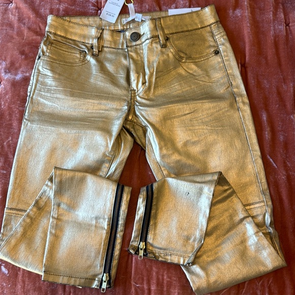 BCBGeneration | Jeans | Bcbg Metallic Gold Skinny Jean | Poshmark